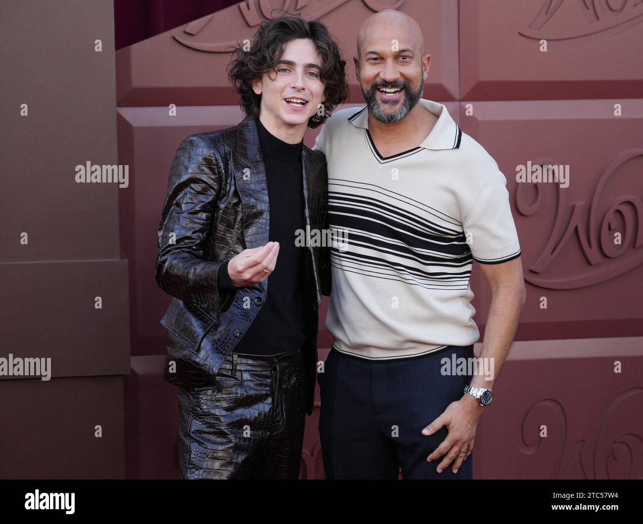 Los Angeles, USA. 10th Dec, 2023. (L-R) Timothée Chalamet and Keegan-Michael Key at the Warner ...