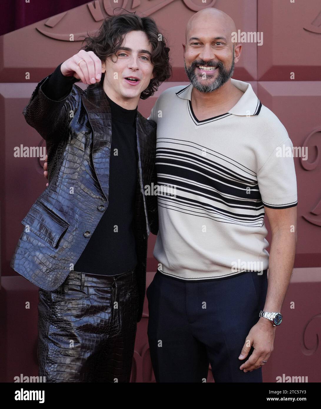 Los Angeles, USA. 10th Dec, 2023. (L-R) Timothée Chalamet and Keegan-Michael Key at the Warner ...