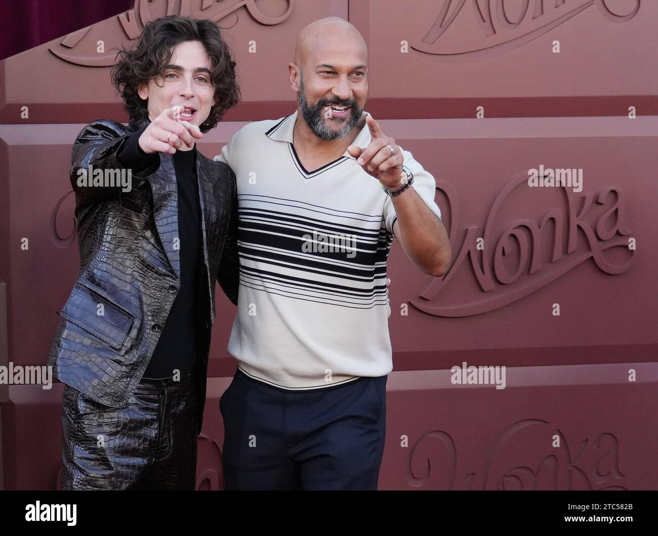 Los Angeles, USA. 10th Dec, 2023. (L-R) Timothée Chalamet and Keegan-Michael Key at the Warner ...