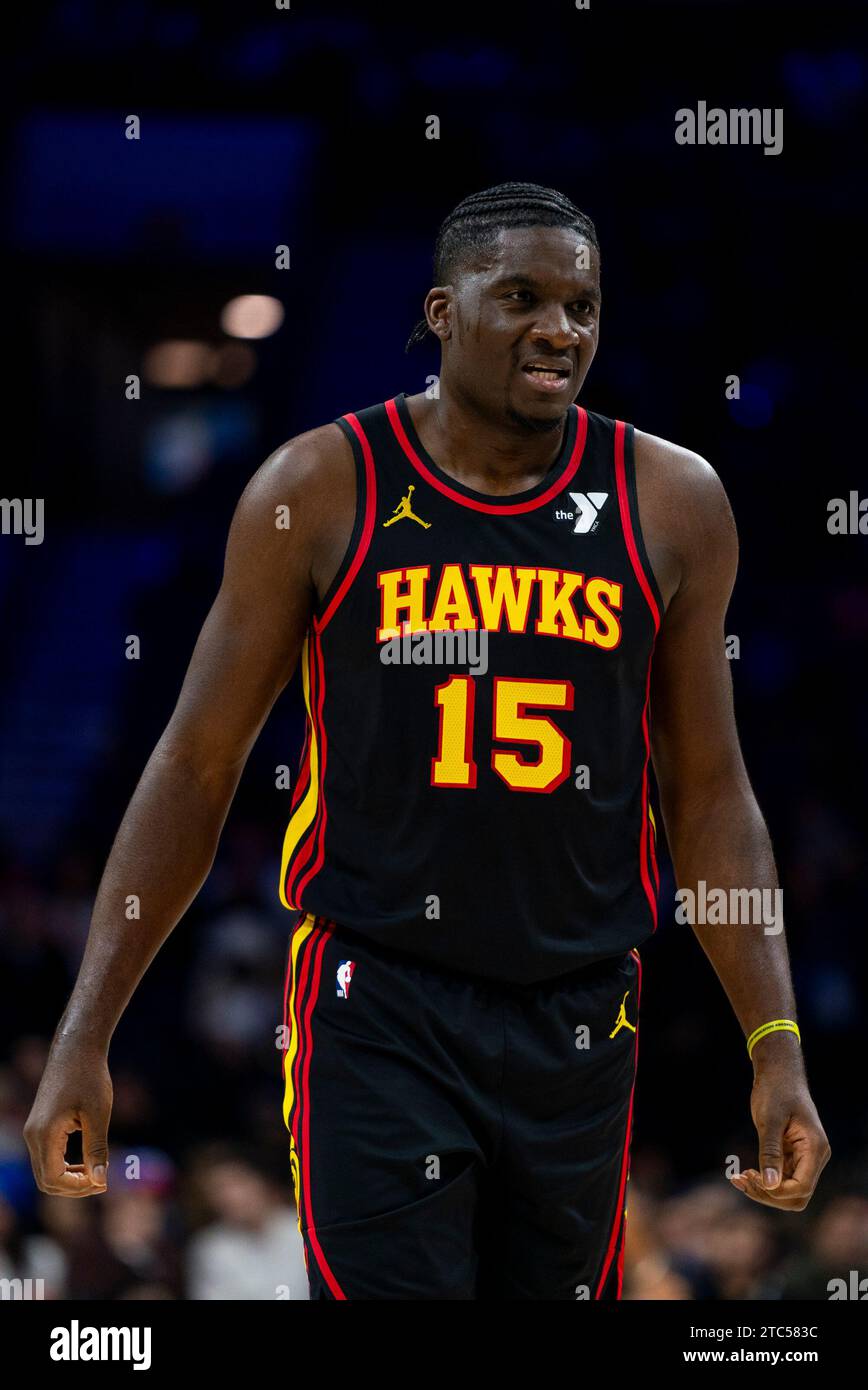 Atlanta Hawks' Clint Capela looks on during the NBA basketball game ...