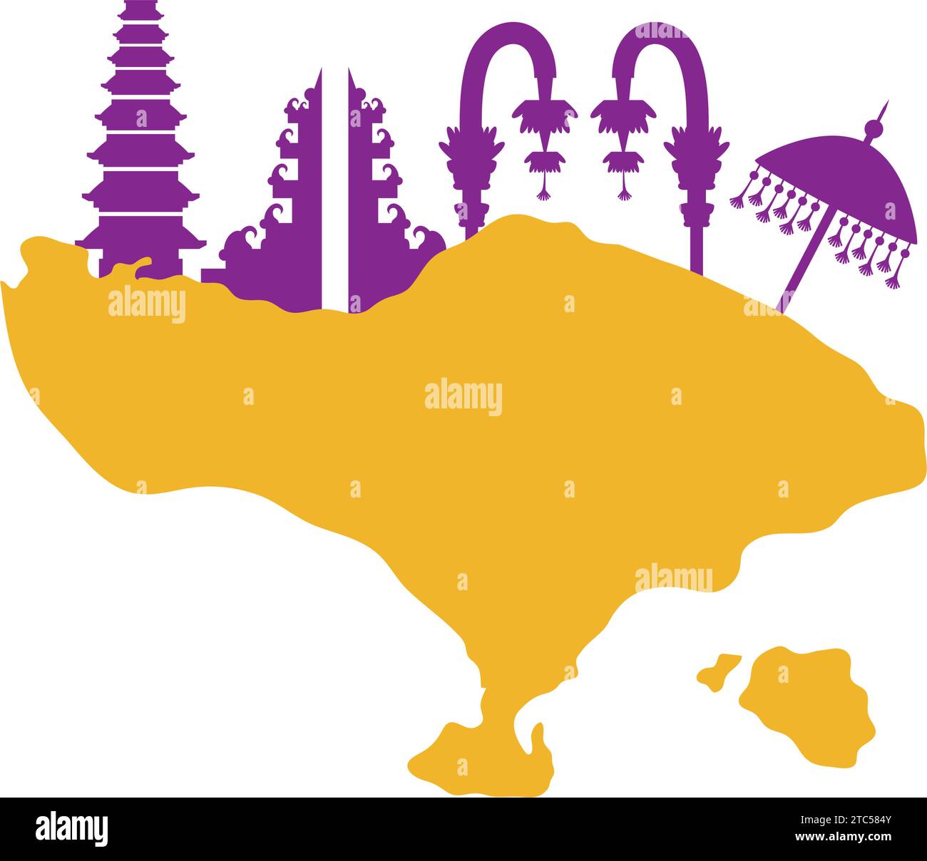 bali map and monuments Stock Vector Image & Art - Alamy