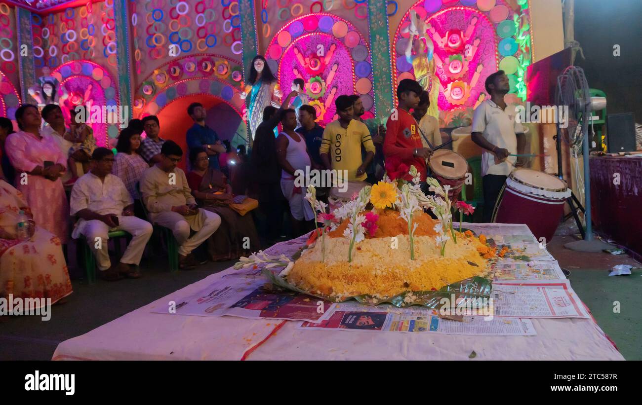 Howrah, West Bengal, India - 5th October, 2022 : Vog made of sweets and ...