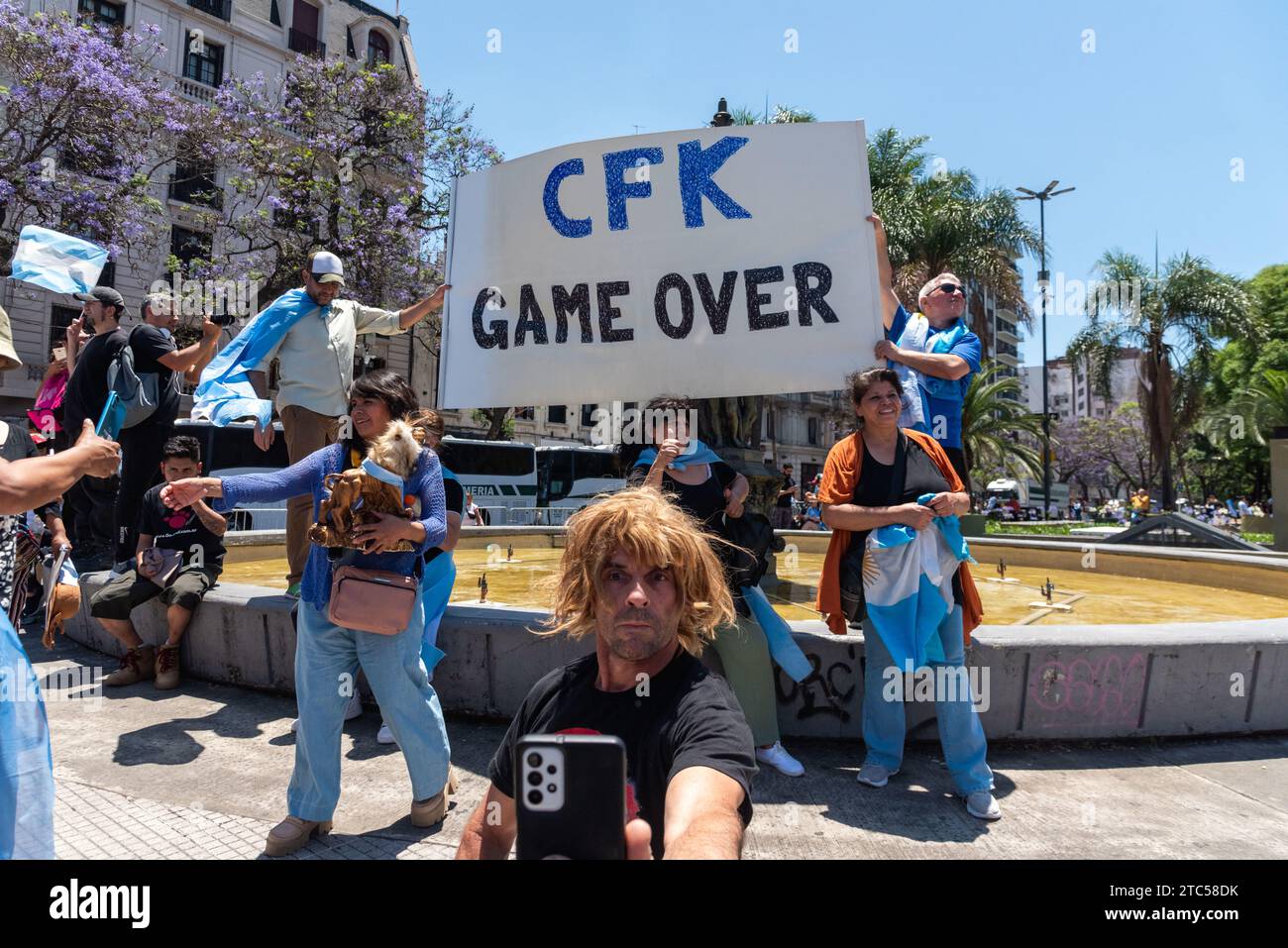 Javier milei and flag of argentina hi-res stock photography and images ...