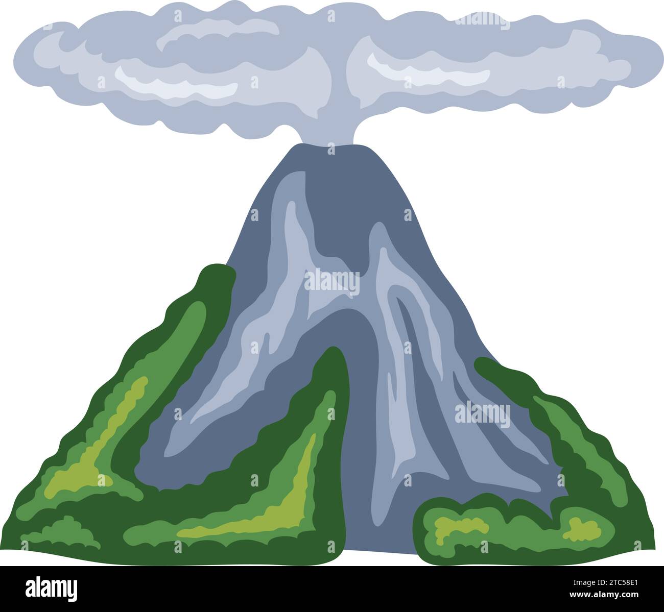 volcano smoke cloud Stock Vector Image & Art - Alamy