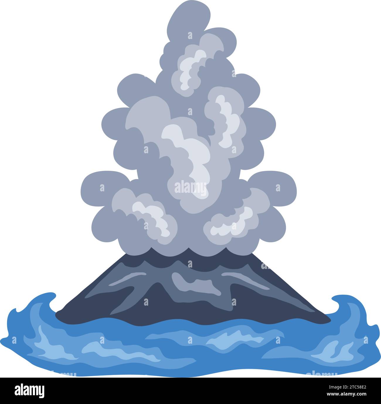 volcano smoke active Stock Vector Image & Art - Alamy