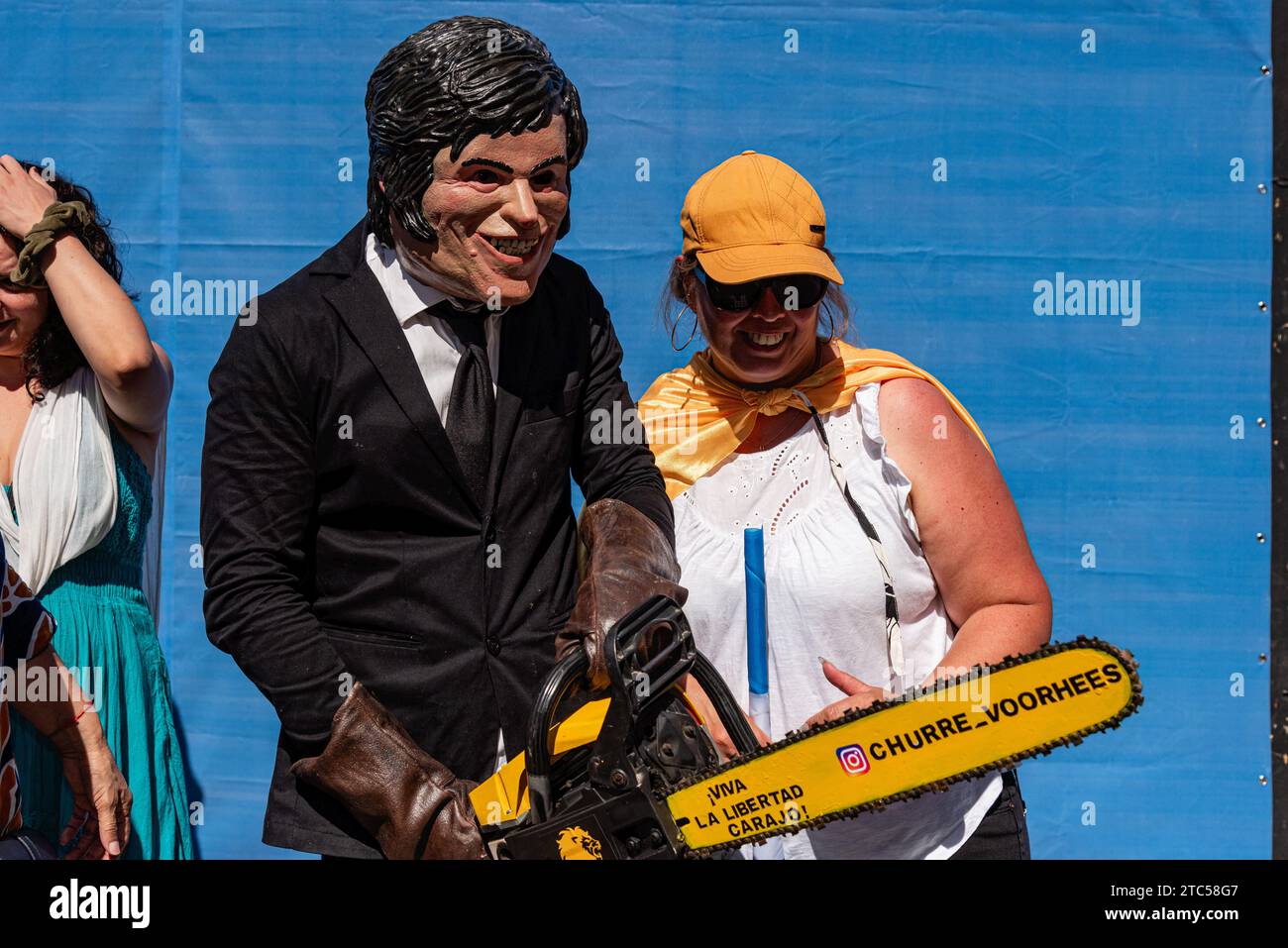 Javier milei chainsaw hi-res stock photography and images - Alamy