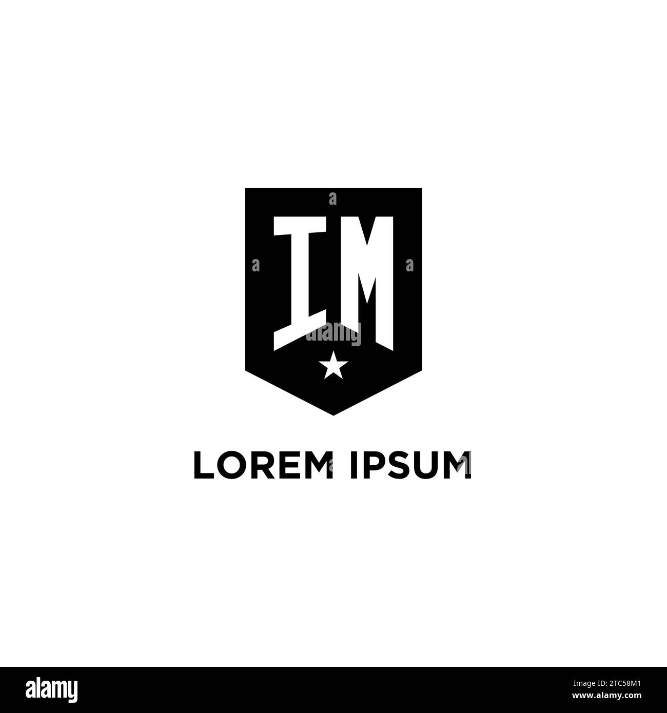 Initial im logo Black and White Stock Photos & Images - Alamy