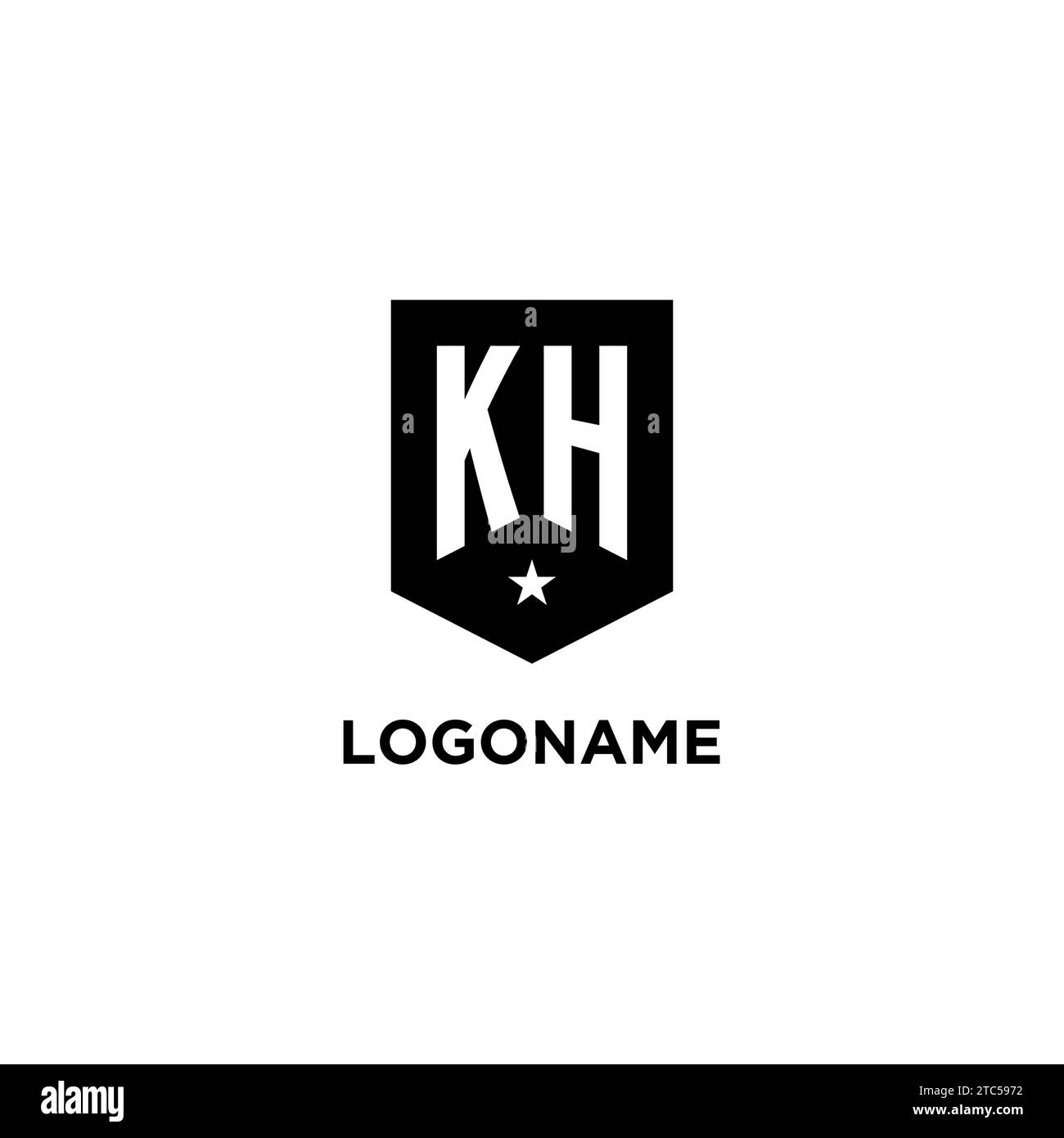 Initial kh logo Black and White Stock Photos & Images - Alamy