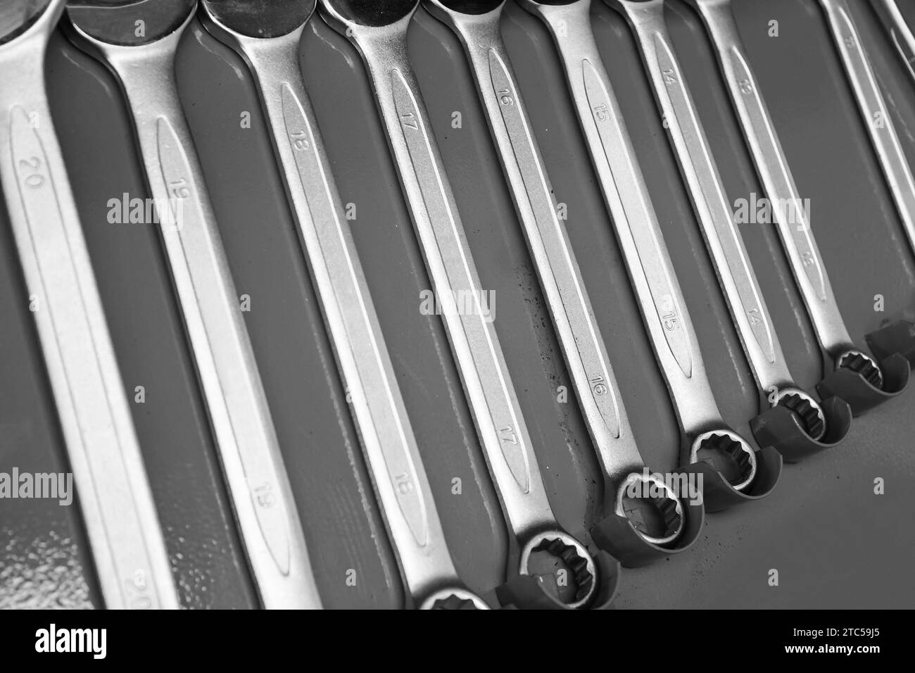 Auto wrenches Black and White Stock Photos & Images - Alamy