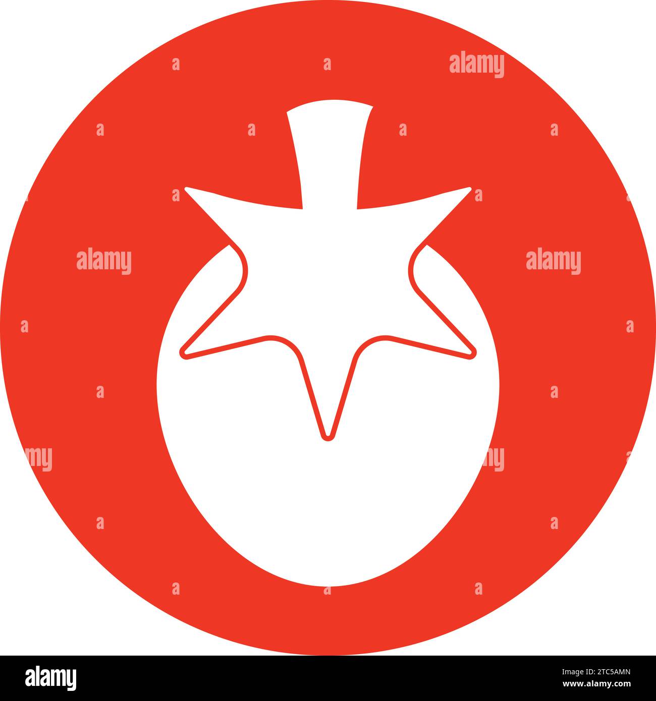 Tomato sticker vector Cut Out Stock Images & Pictures - Alamy