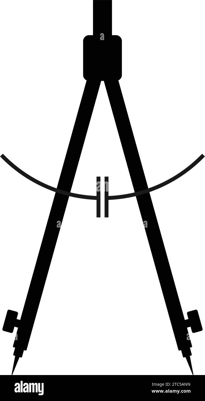 The divider icon. Surveyor and geometry, engineer, architect, school ...