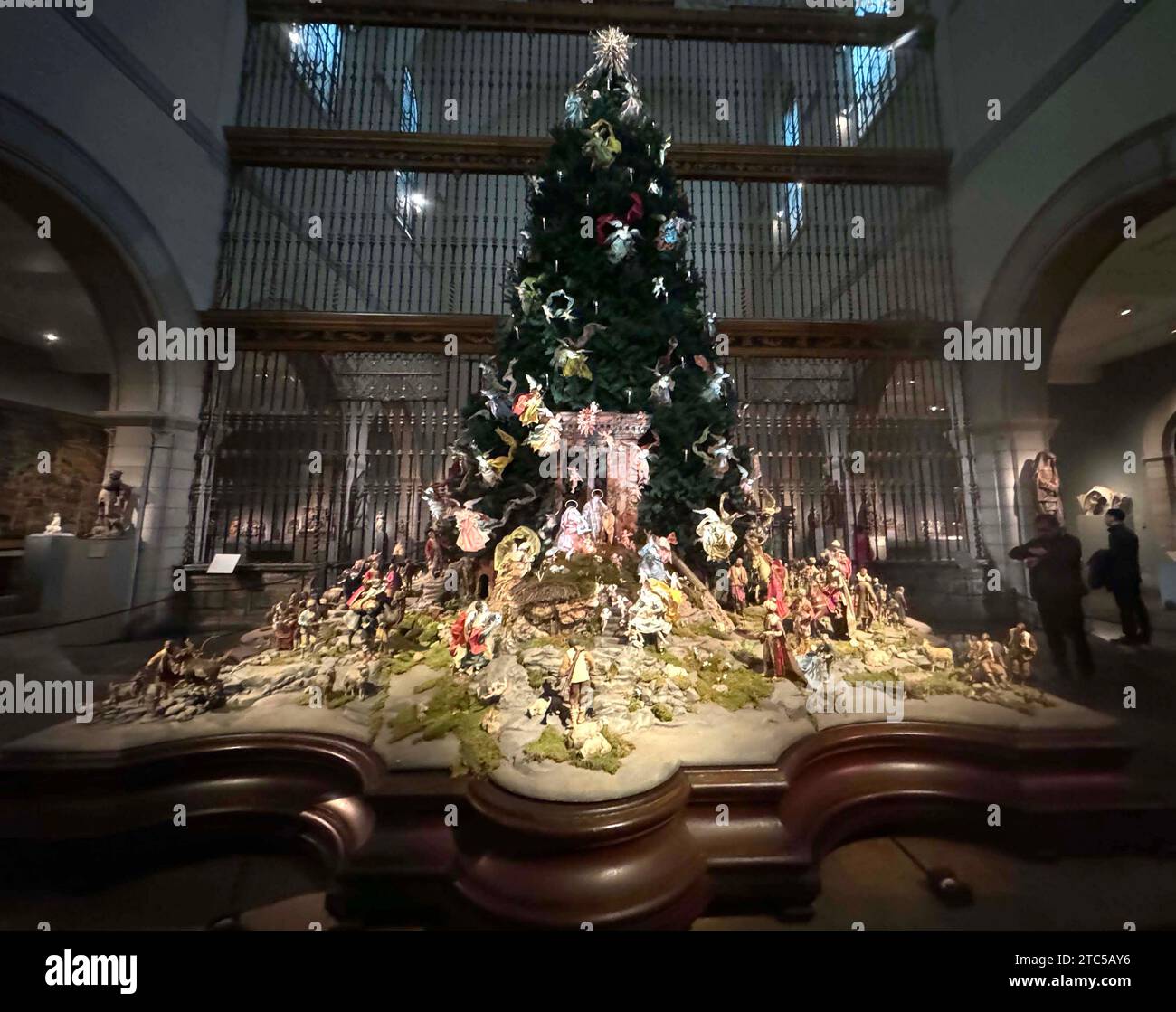 New York, New York, USA. 10th Dec, 2023. A view of the 20 foot Blue ...