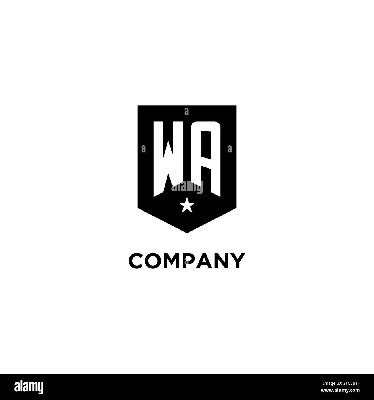 Wa logo design Black and White Stock Photos & Images - Alamy