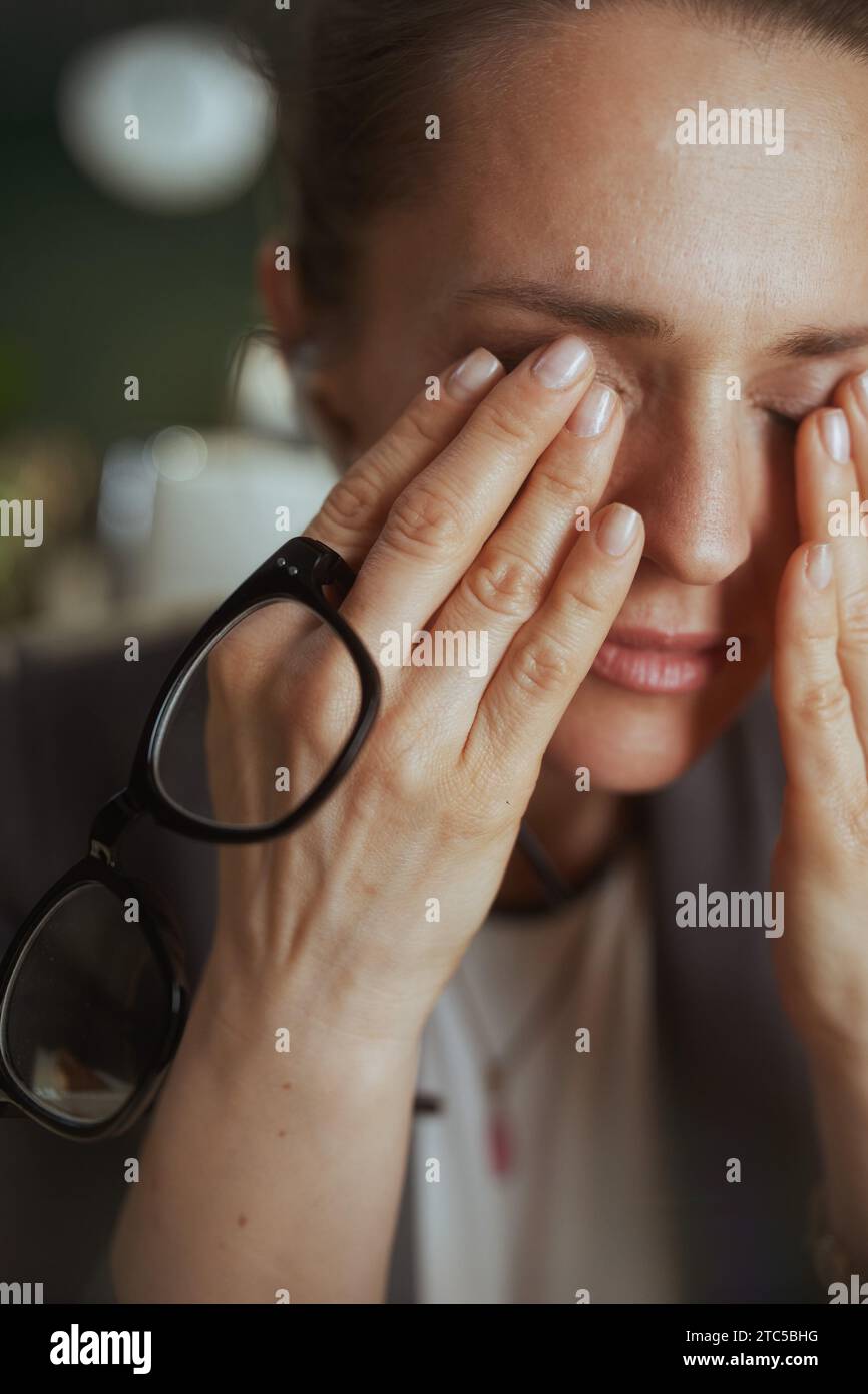 Sustainable workplace. stressed modern small business owner woman at ...