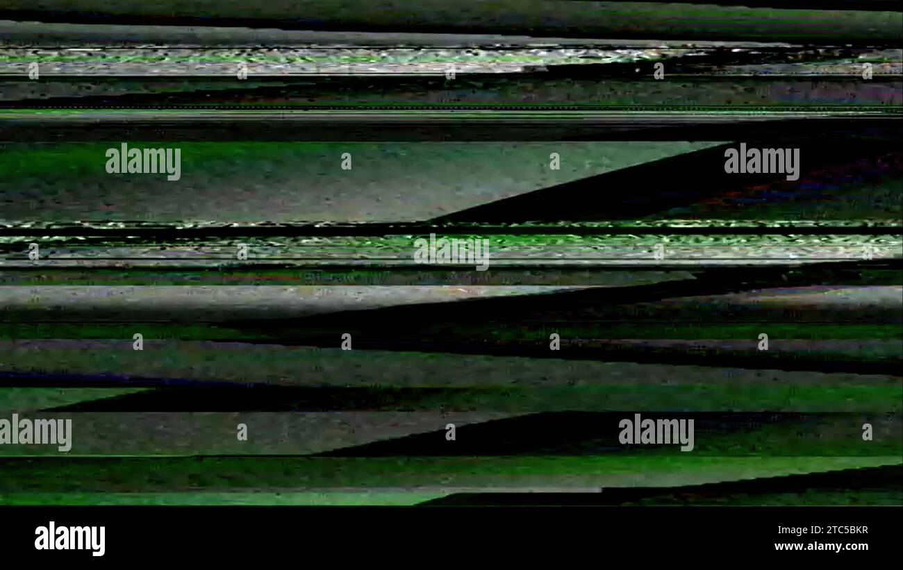 VHS noise glitch background green grain distortion Stock Photo - Alamy