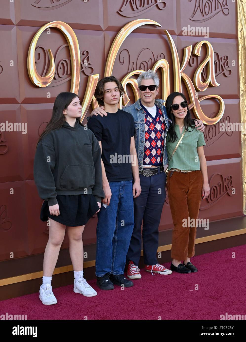LOS ANGELES, USA. December 10, 2023: Arlo Clapp, Rocko Akira Clapp ...
