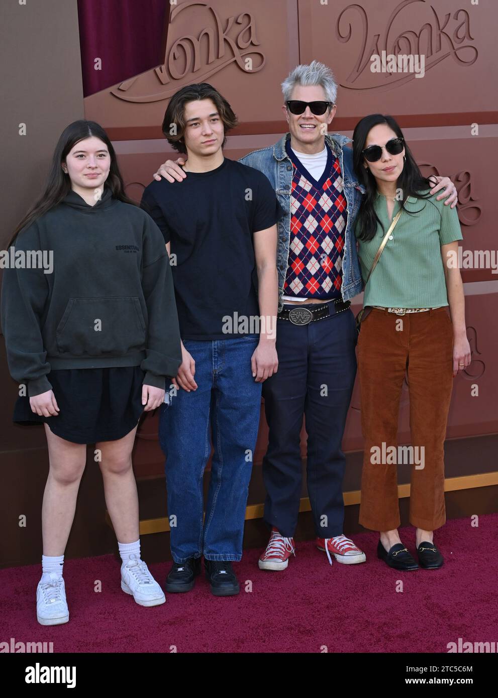 LOS ANGELES, USA. December 10, 2023: Arlo Clapp, Rocko Akira Clapp ...
