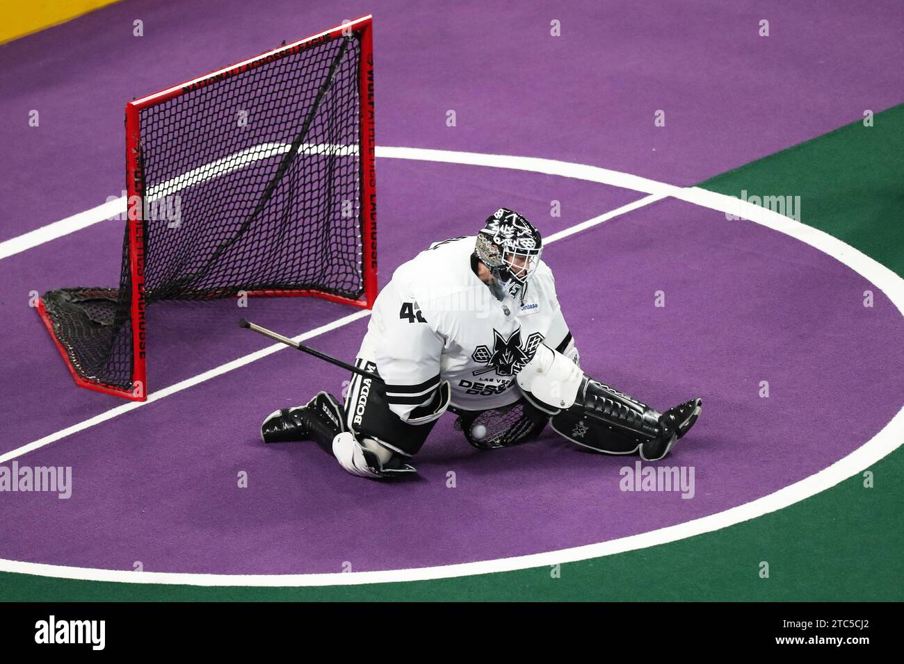 December 11, 2023, Fort Worth, Texas, u: Las Vegas Desert Dogs goalie ...