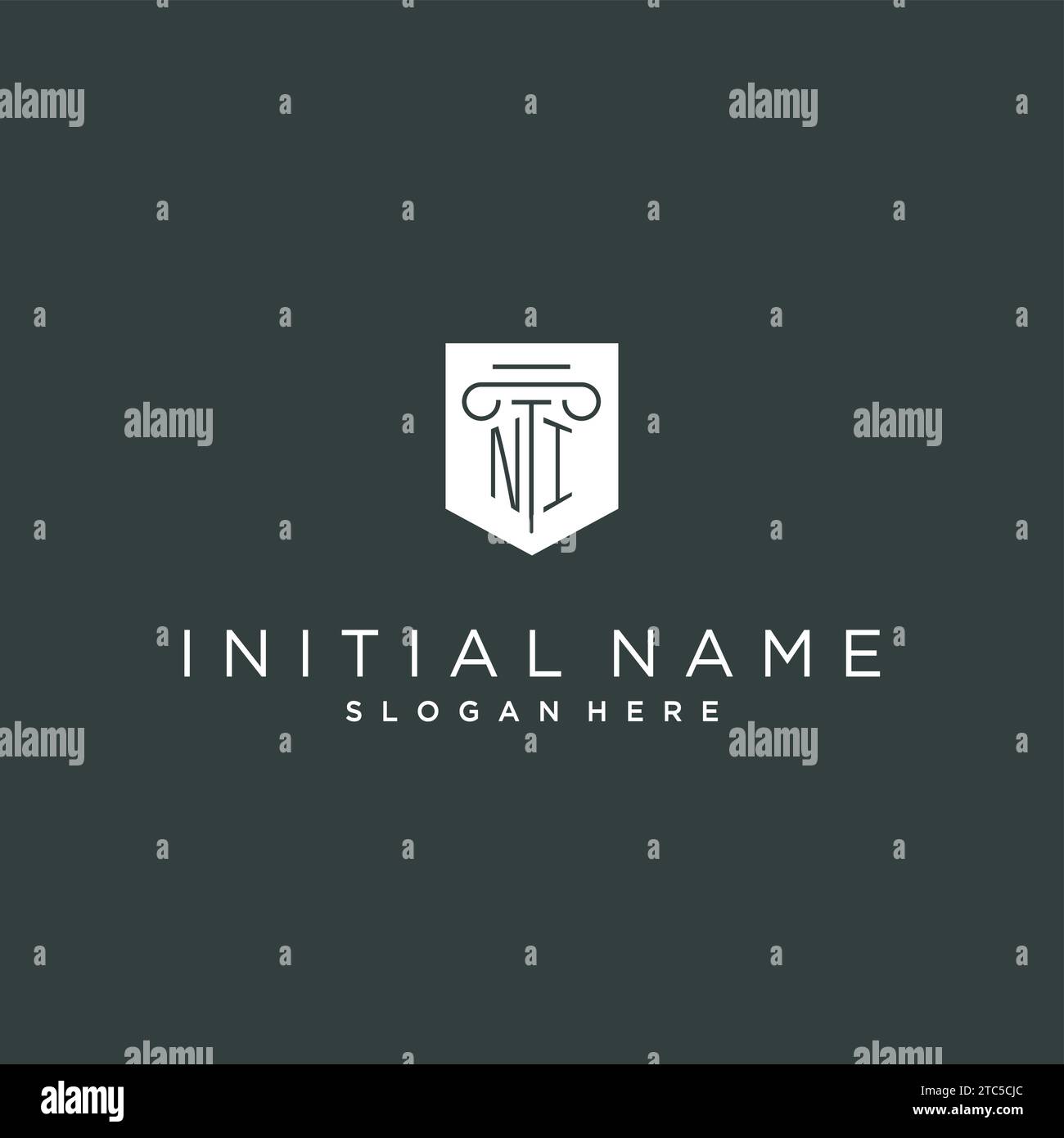 Ni letter design Stock Vector Images - Alamy