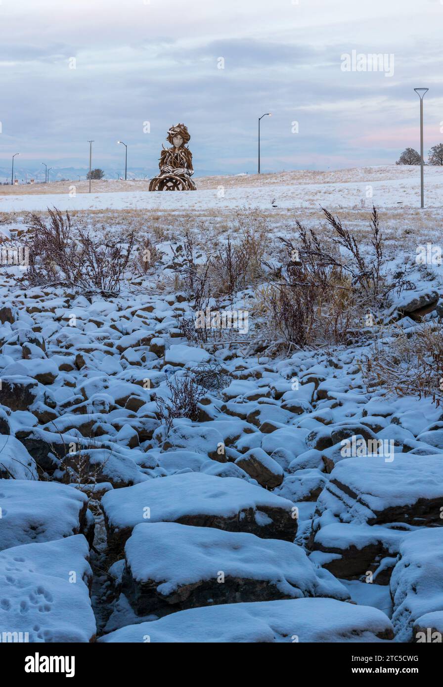 Aurora, Colorado - December 9, 2023: Umi in the snow. Daniel Popper's ...