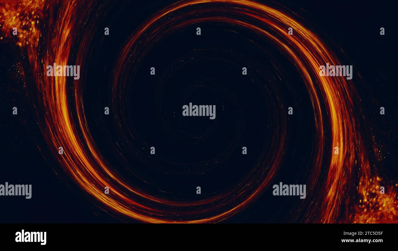 Sparks swirl hot frame flame swirl orange black Stock Photo - Alamy