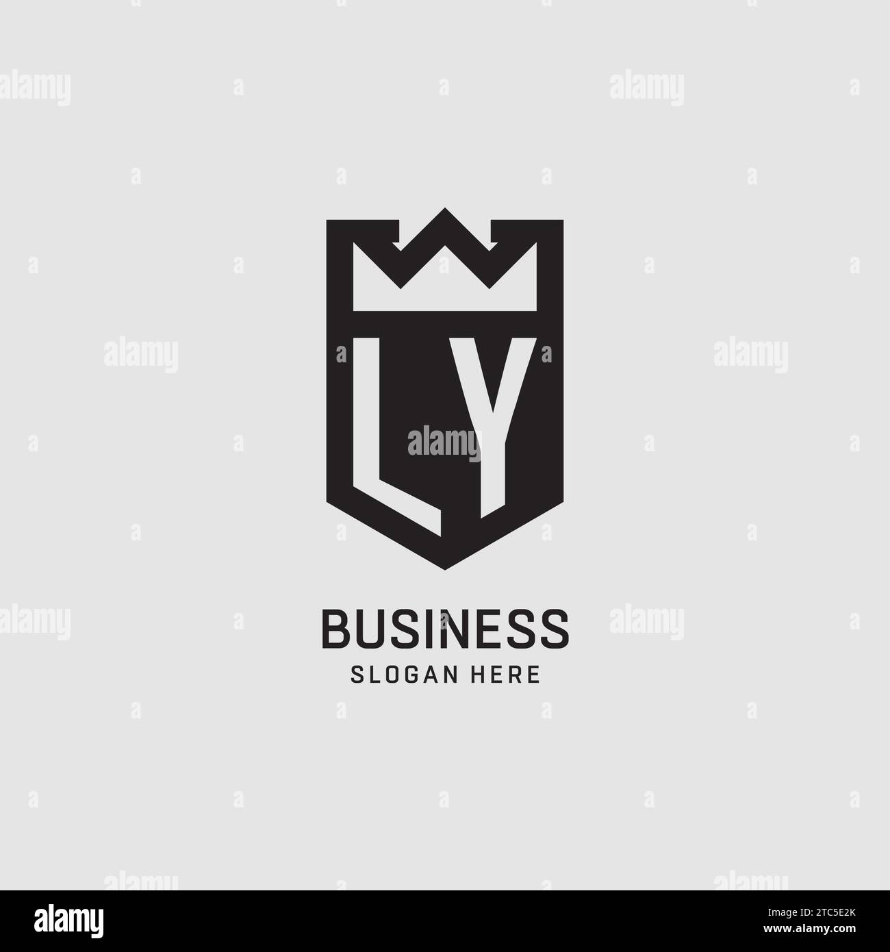Initial LY logo shield shape, creative esport logo design vector ...