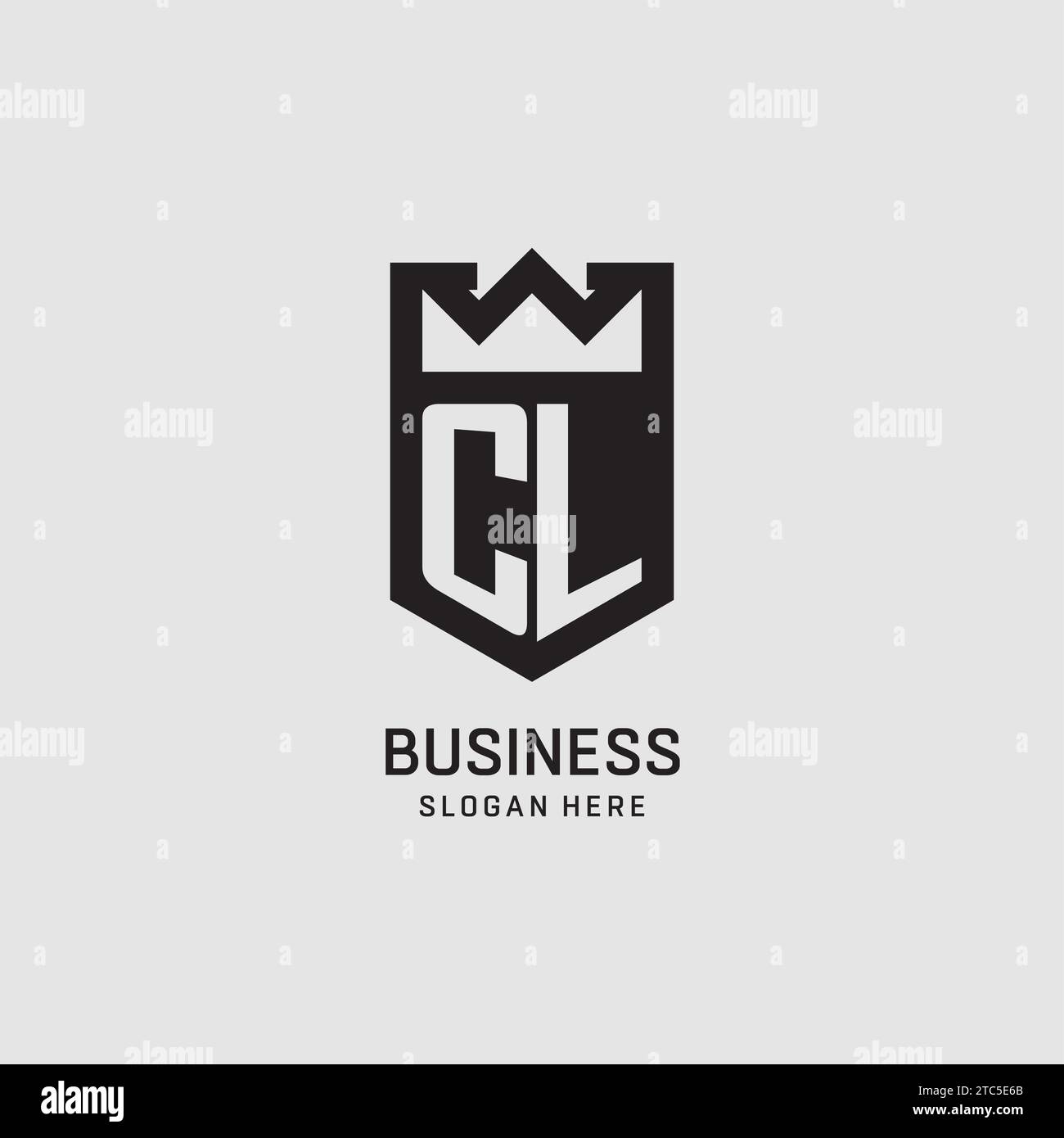 Initial CL logo shield shape, creative esport logo design vector ...