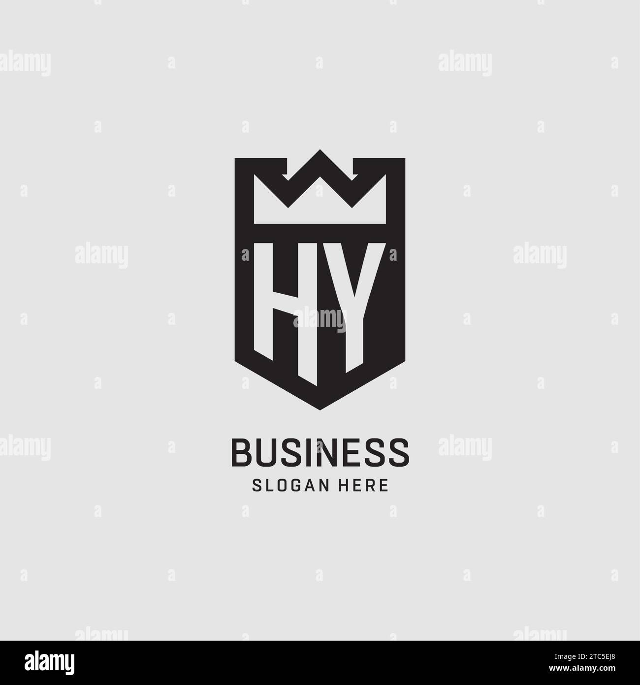 Initial HY logo shield shape, creative esport logo design vector ...