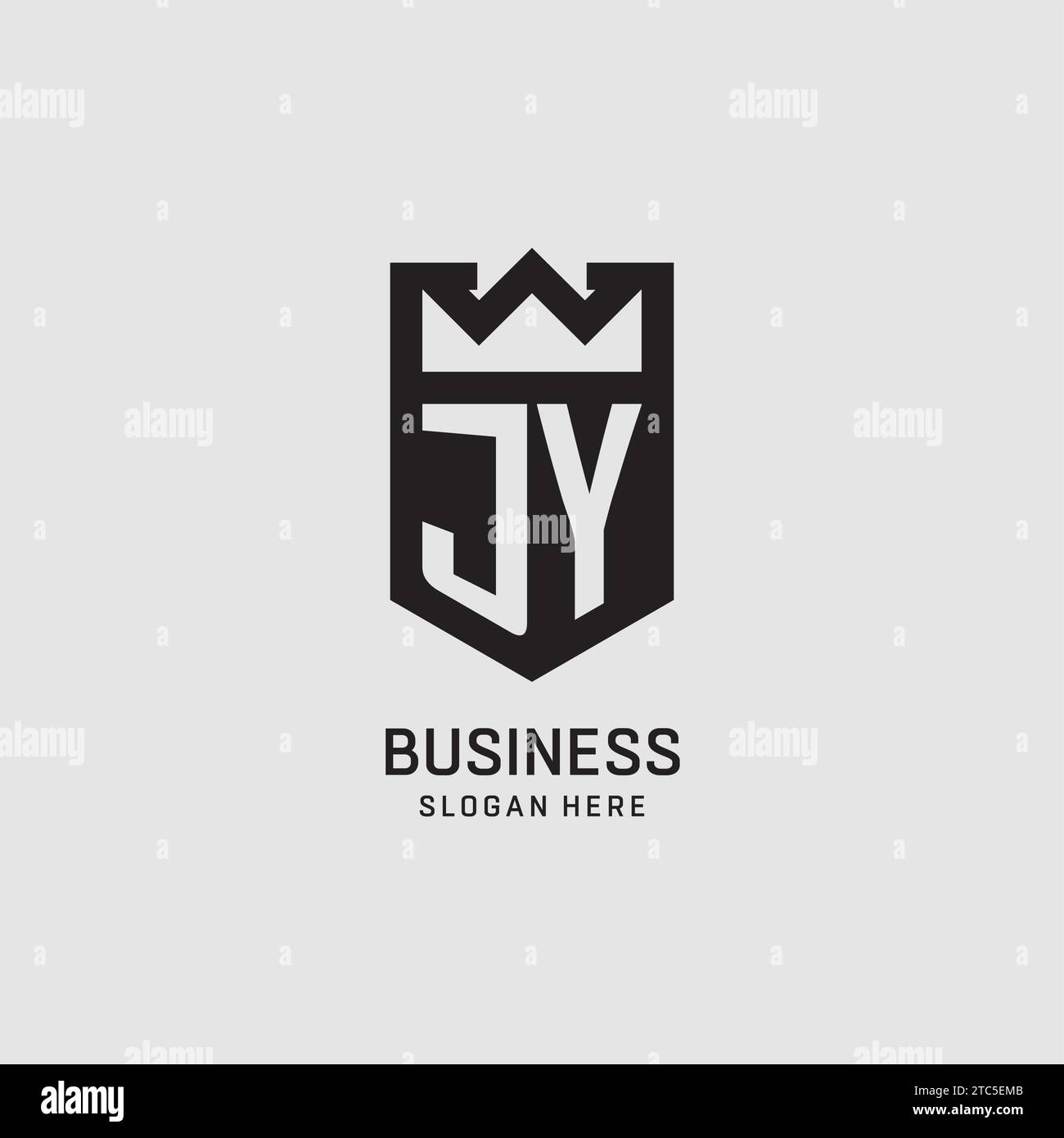 Initial JY logo shield shape, creative esport logo design vector ...