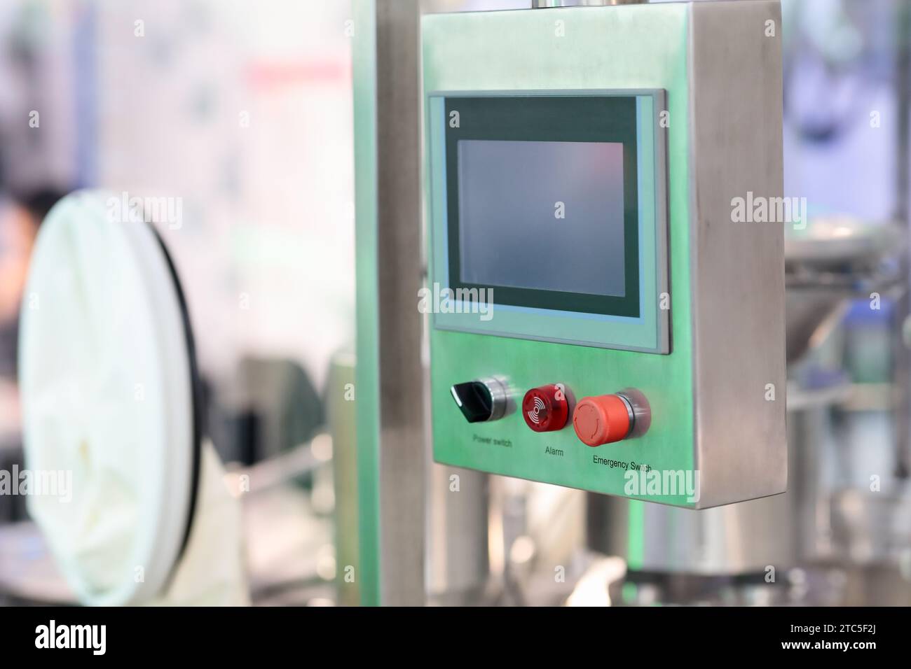 Industrial stainless steel control console with touch screen in ...