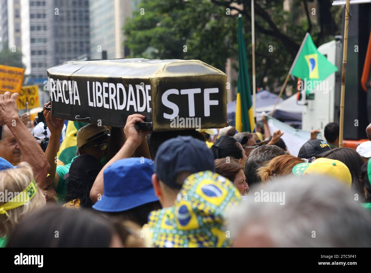 Demonstration by supporters of former president Jair Bolsonaro against ...
