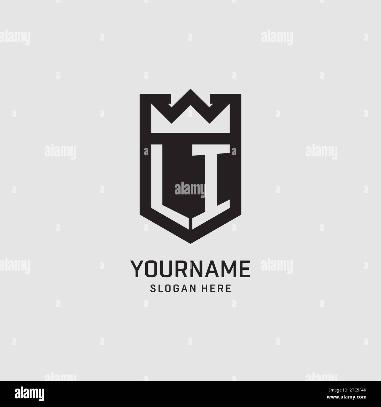 Initial LI logo shield shape, creative esport logo design vector ...