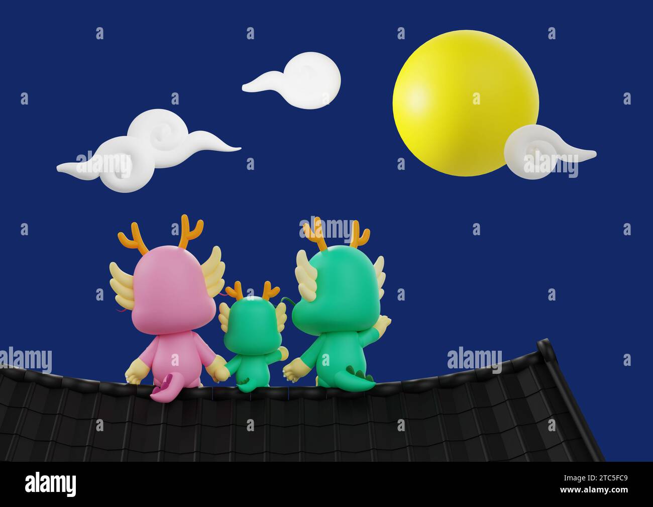 Three characters sit hi-res stock photography and images - Alamy