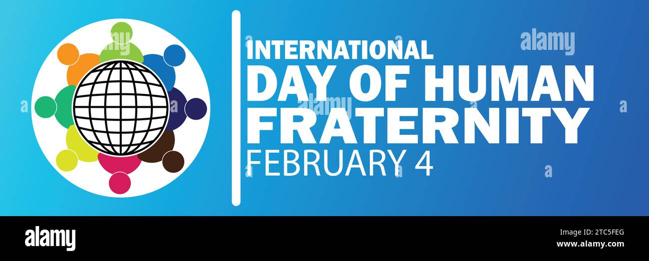 International Day Of Human Fraternity Vector illustration. February 4 ...