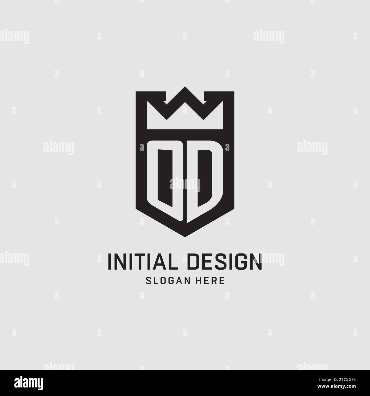 Initial OD logo shield shape, creative esport logo design vector ...
