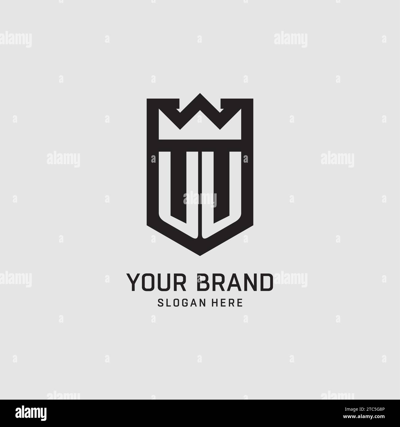 Initial UU logo shield shape, creative esport logo design vector graphic Stock Vector Image ...
