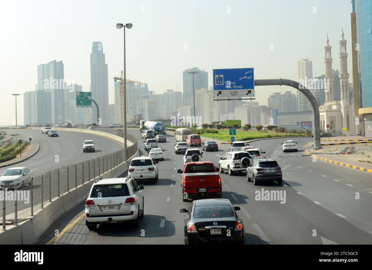 Driving in Sharjah, UAE Stock Photo - Alamy