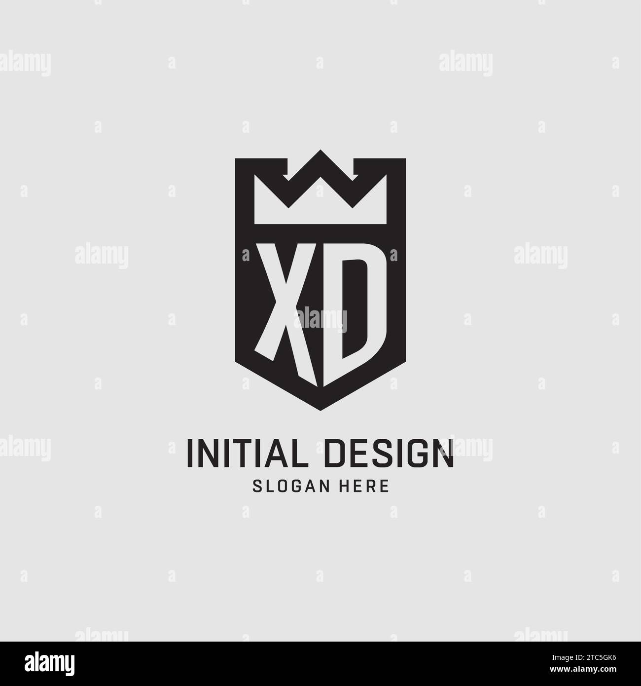 Initial XD logo shield shape, creative esport logo design vector graphic Stock Vector Image ...
