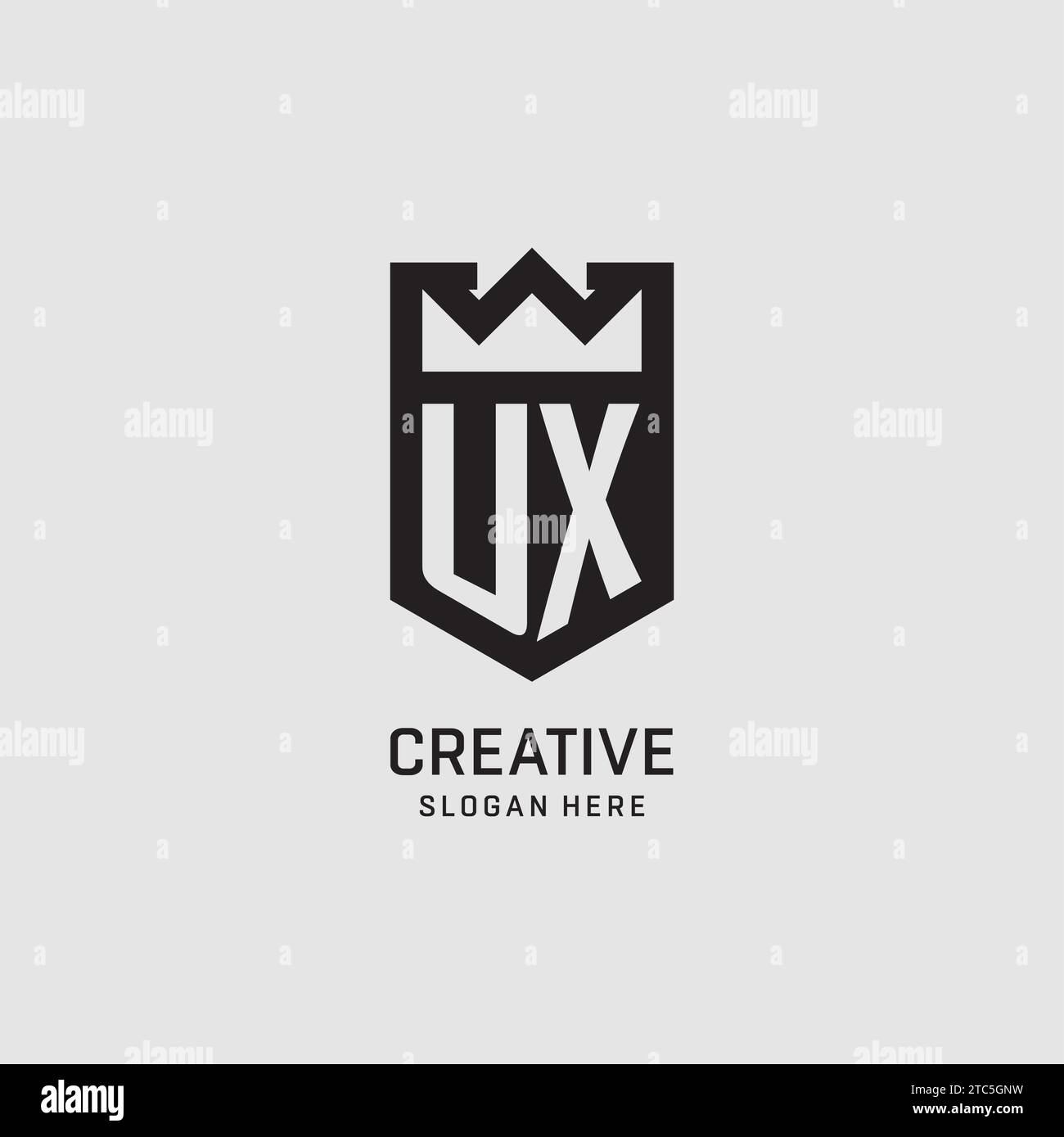 Letter ux logo hi-res stock photography and images - Alamy