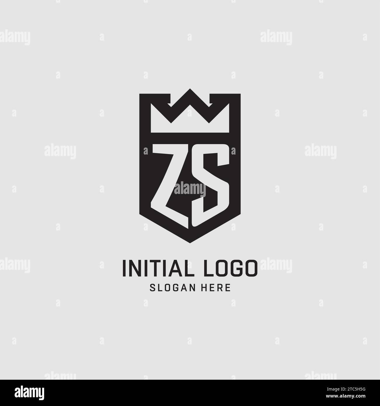 Initial Zs Logo Shield Shape Creative Esport Logo Design Vector