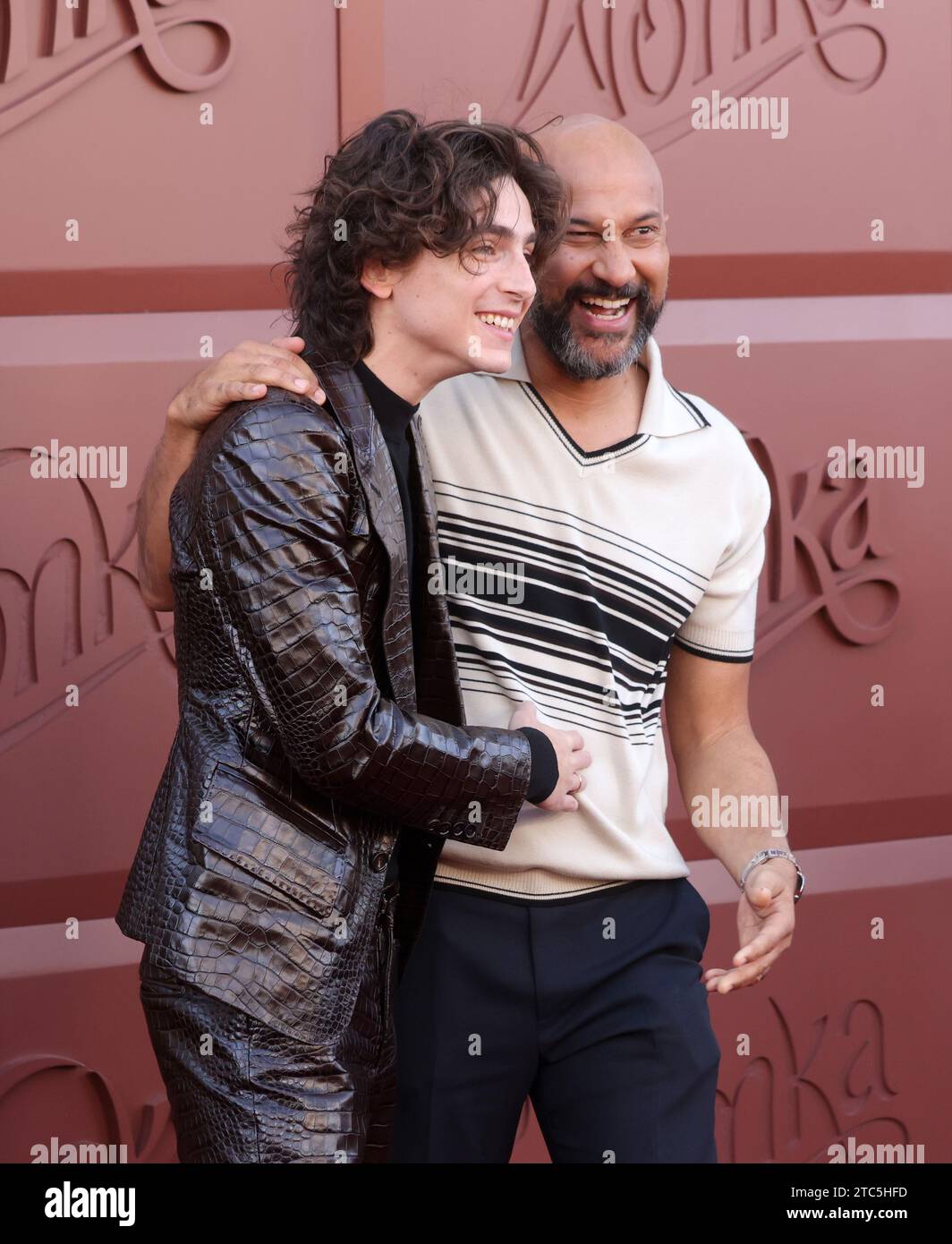 Los Angeles, California, USA. 10th December, 2023. Cast members Timothée Chalamet and Keegan ...