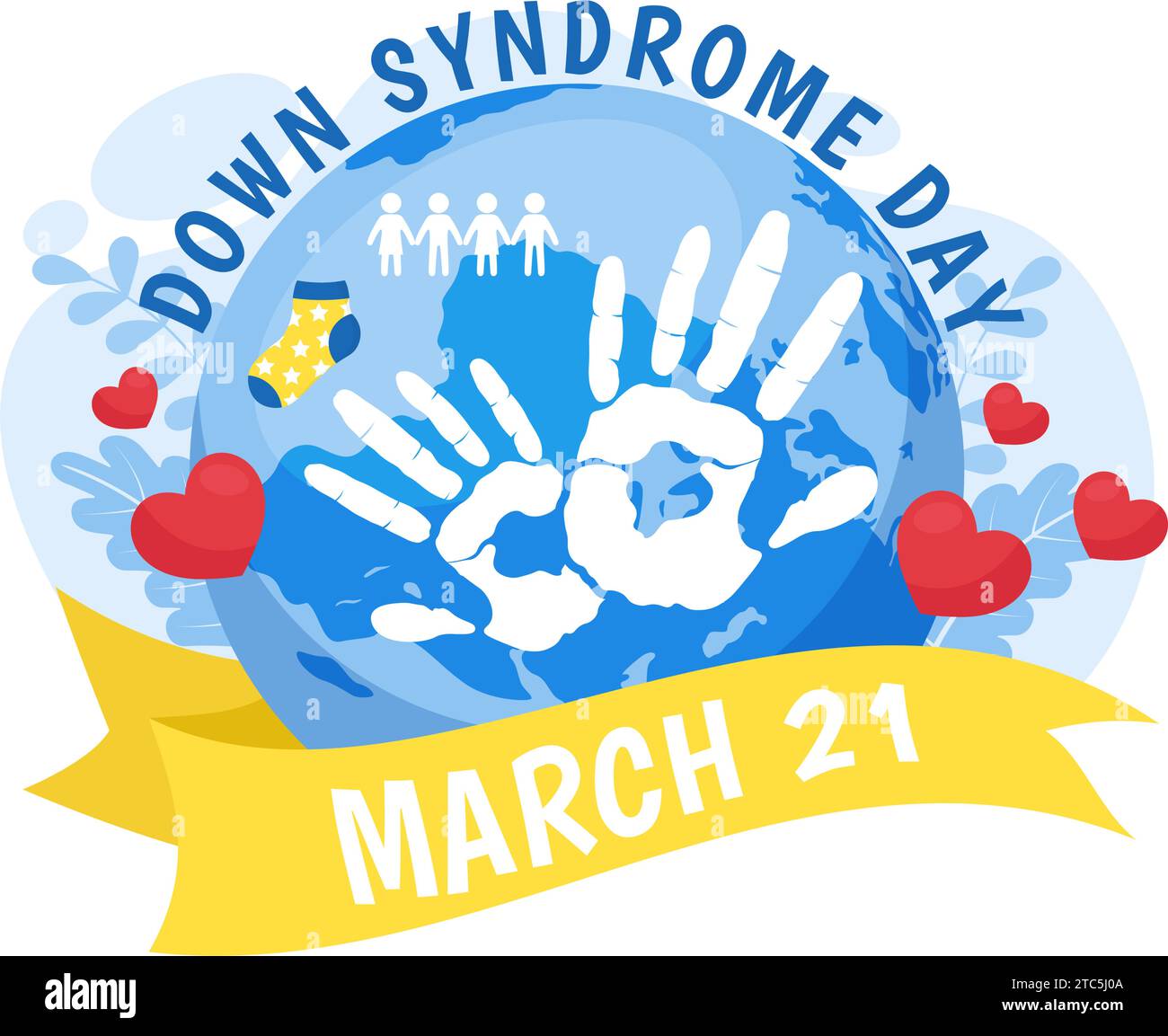 Awareness ribbon on yellow Stock Vector Images - Alamy