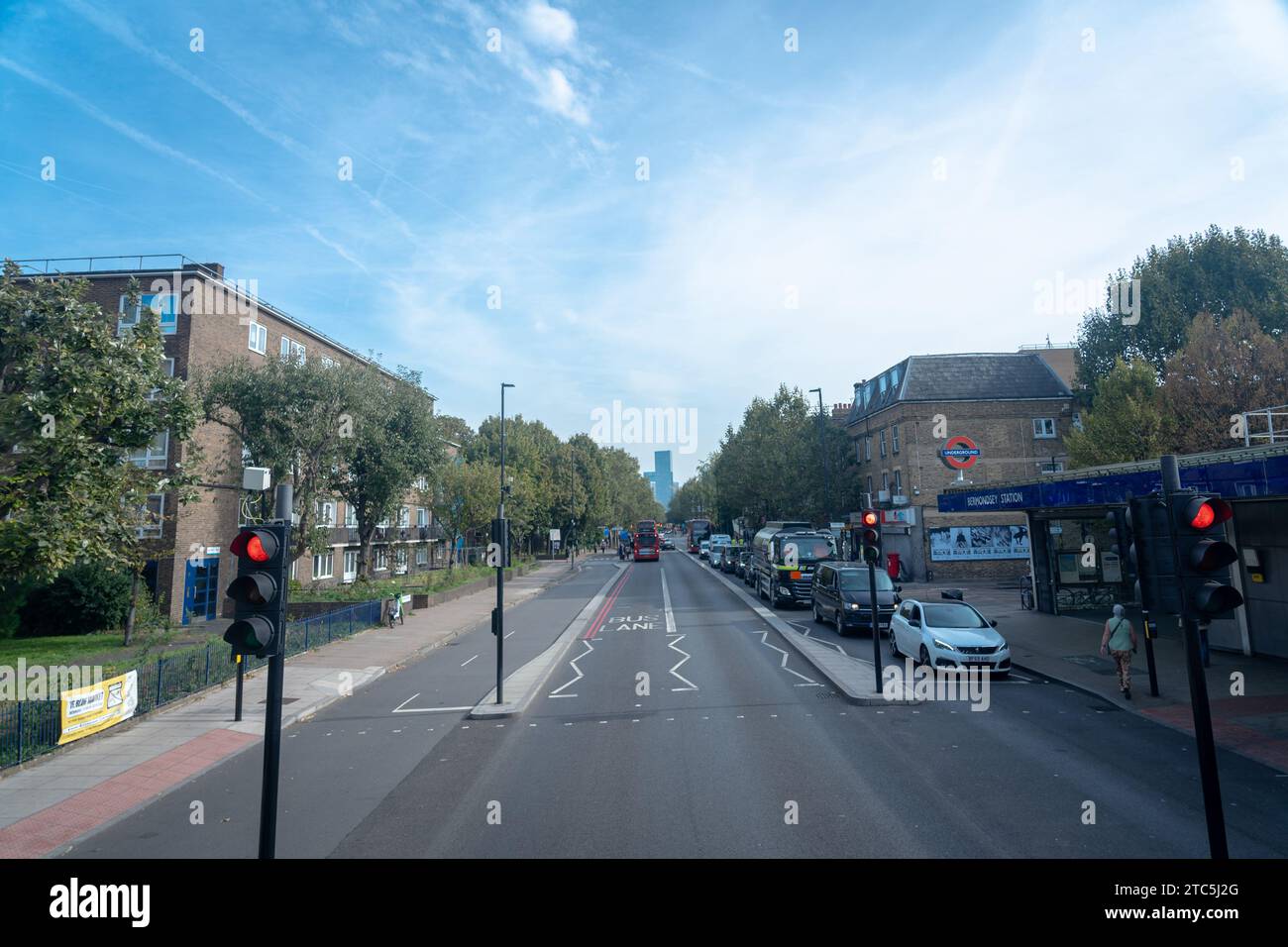 London, U.K. October 09, 2023: Busy street view in City of London, it ...