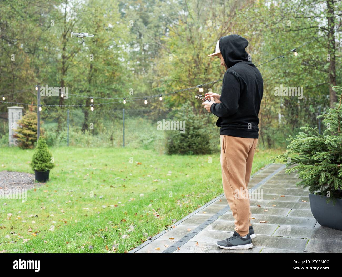Young man drone outdoors hi-res stock photography and images - Alamy