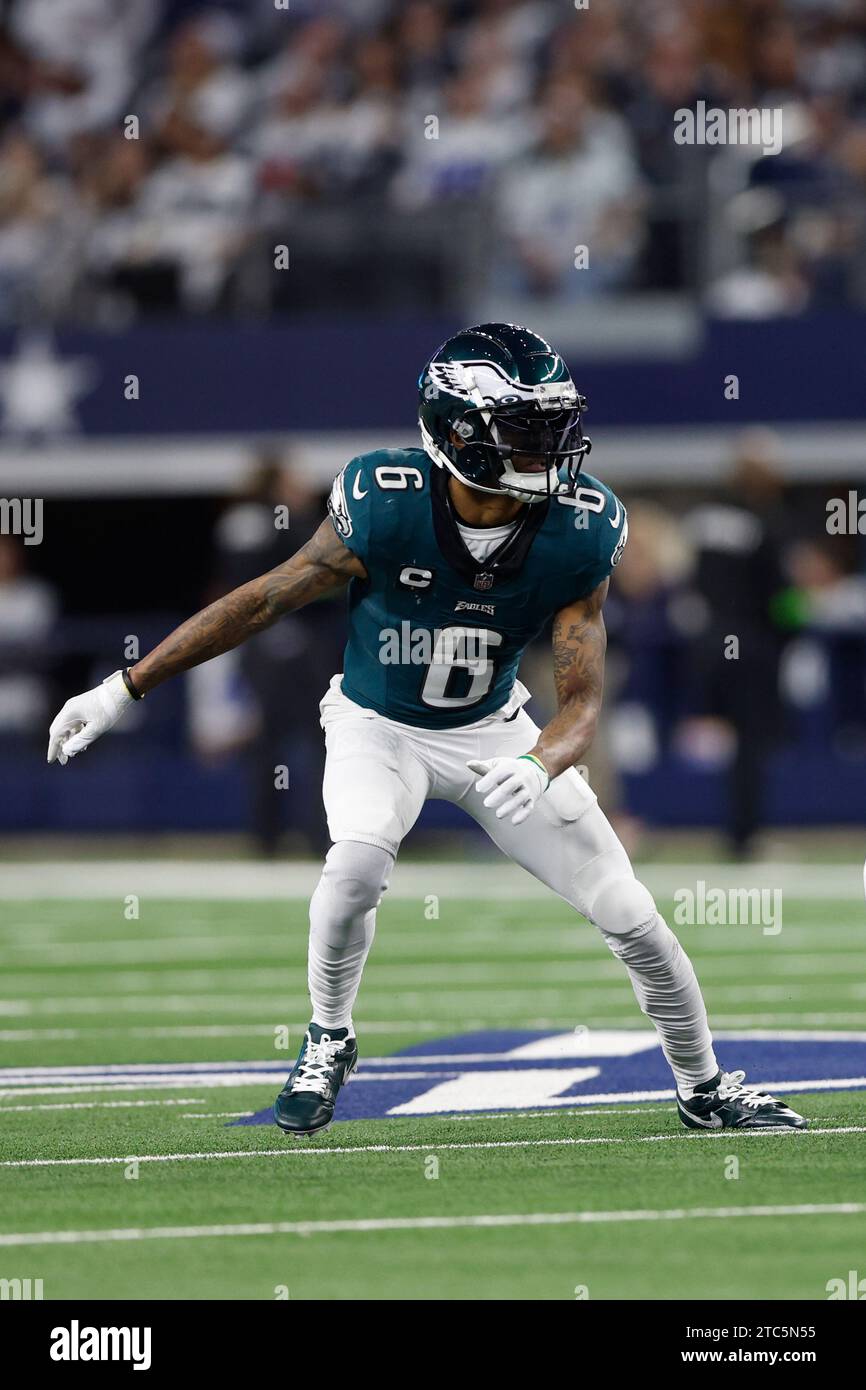 Philadelphia Eagles wide receiver DeVonta Smith (6) runs a pass route ...