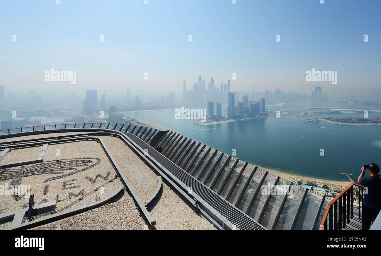 Dubai city views from The View at the Palm. Dubai, UAE Stock Photo - Alamy