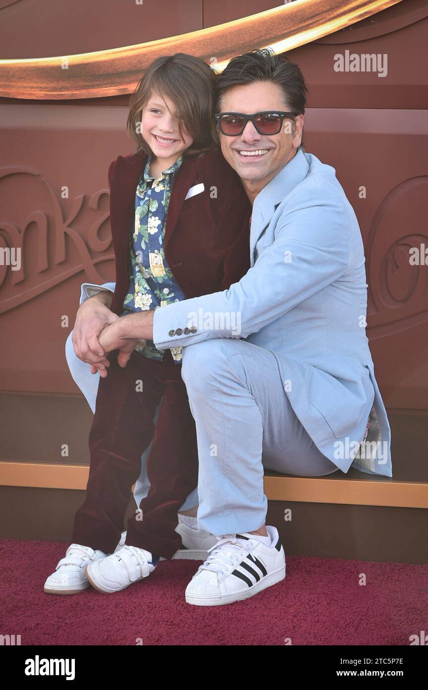 Billy Stamos, John Stamos arrive at the premiere of "Wonka" on Sunday ...
