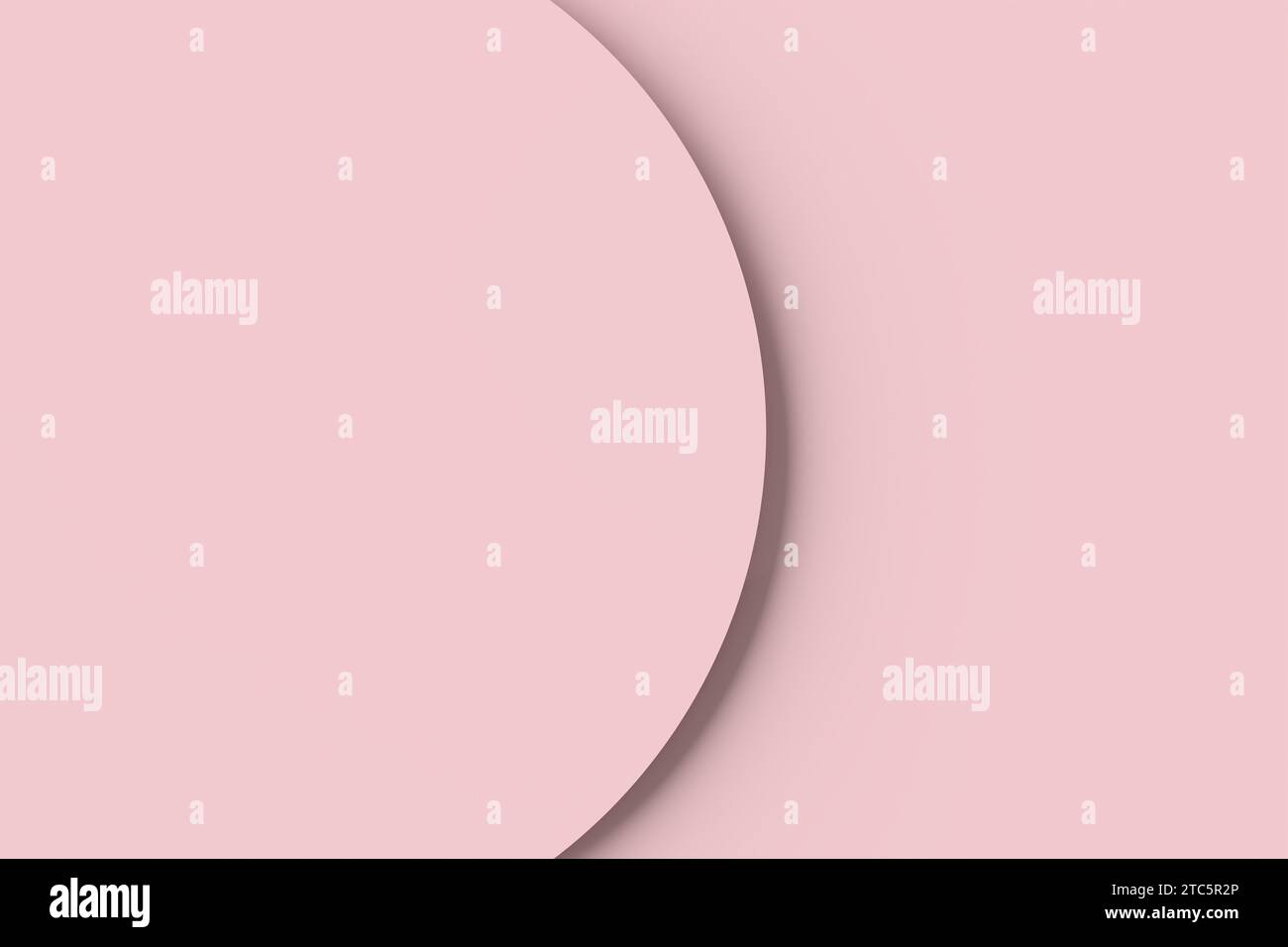 Cylindrical pink colored podium or platform for product display. Top ...