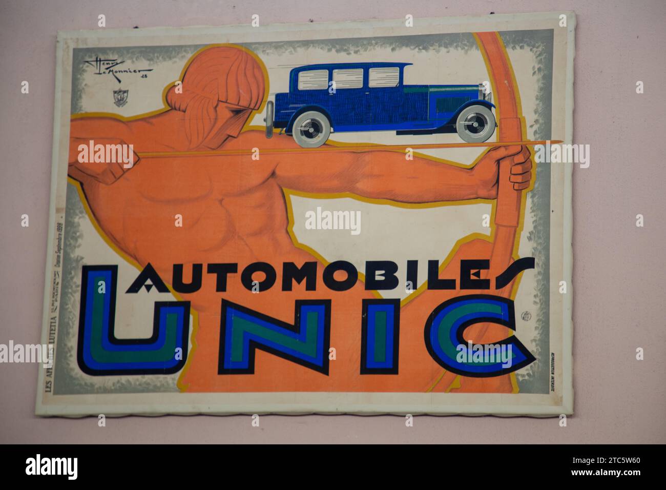 Talmont , France - 12 06 2023 : unic automobiles advertising with sign ...