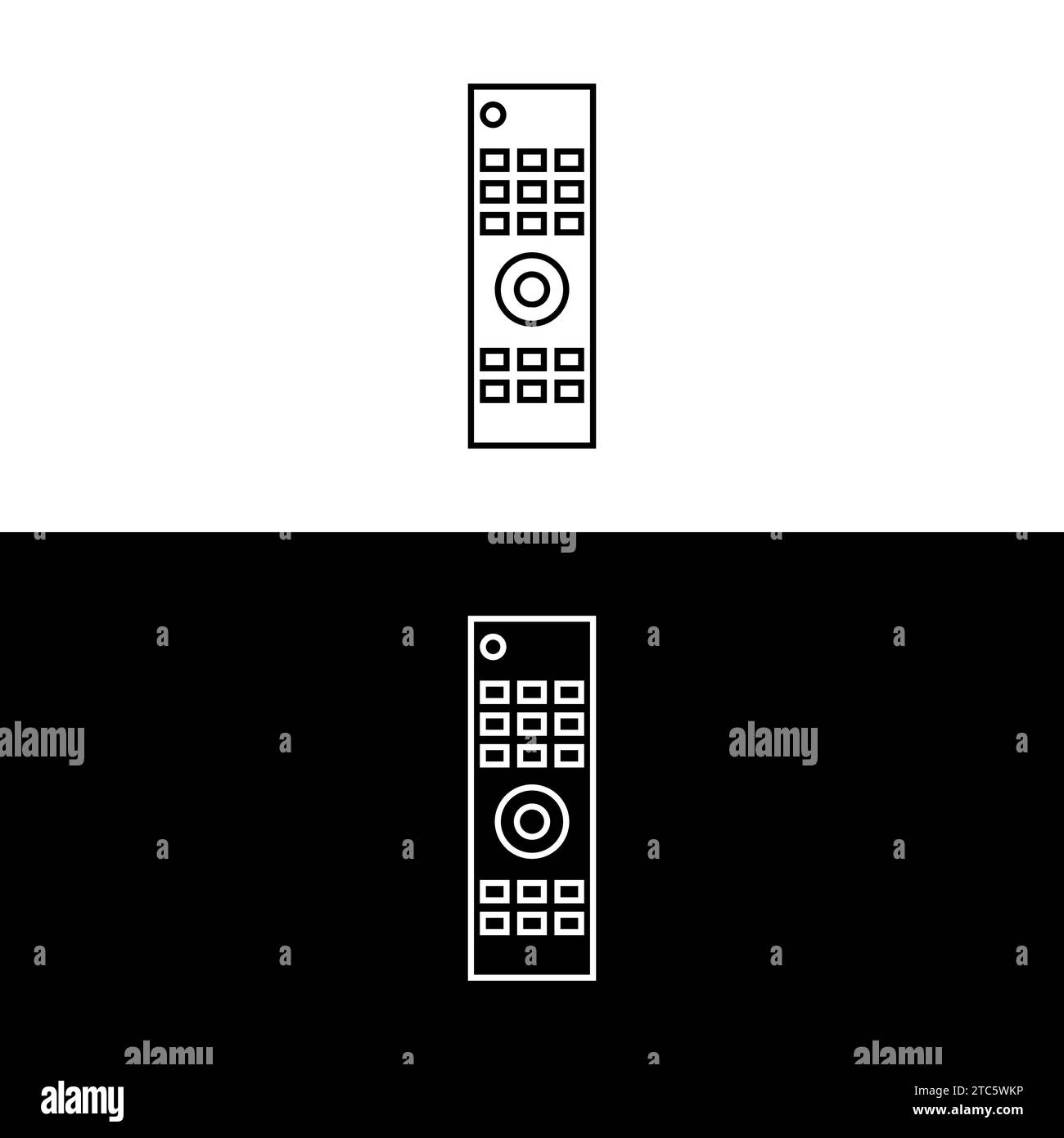 Remote icon. Thin linear remote outline icon isolated on white ...